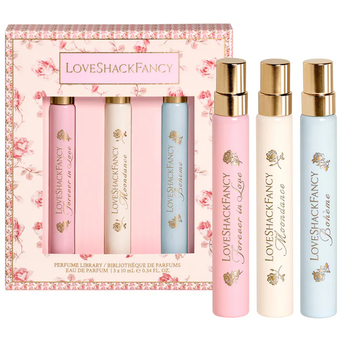 LoveShackFancy | Perfume Library Eau de Parfum Travel Spray Gift Set ...